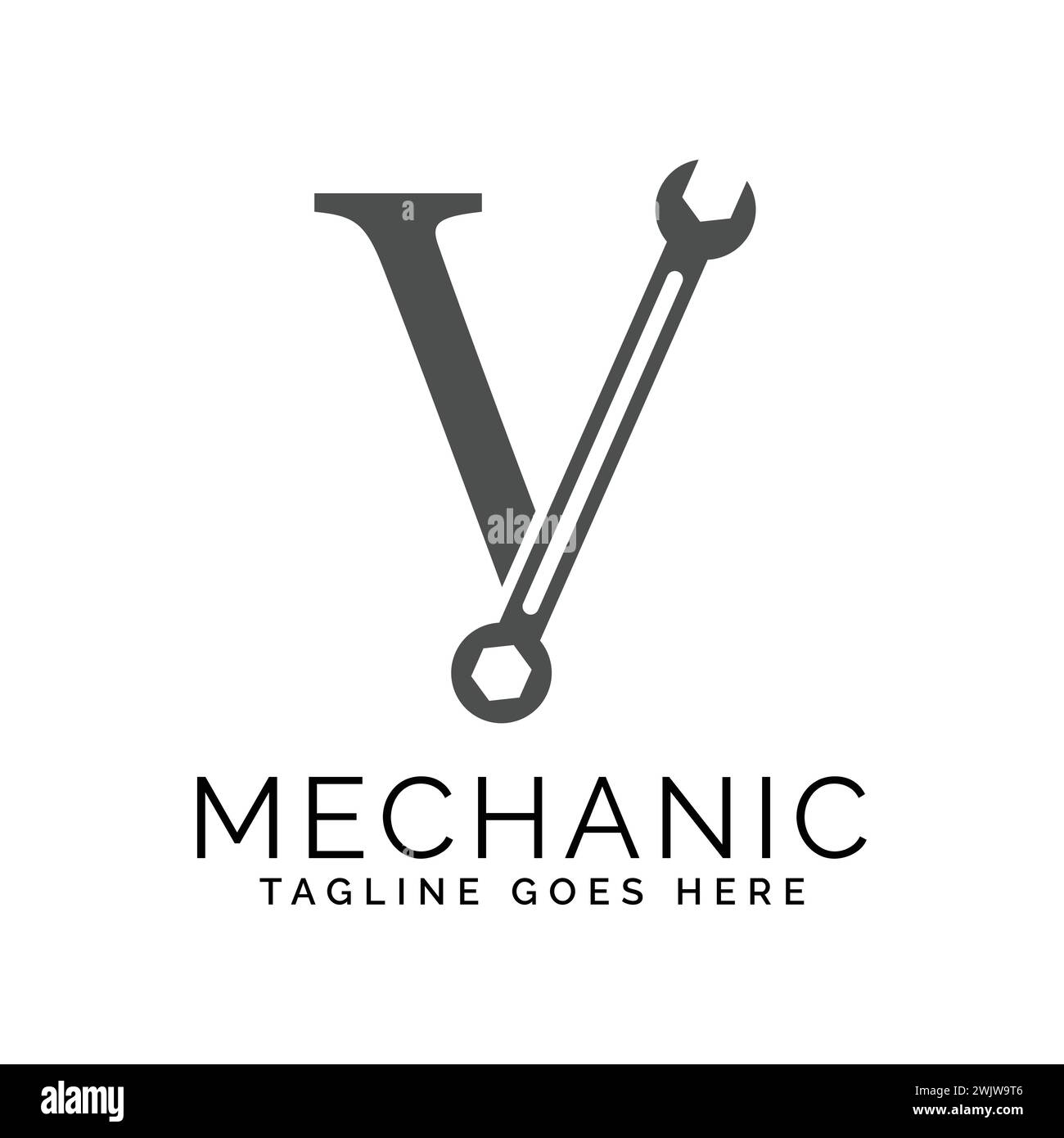 Engineer icon design template Black and White Stock Photos & Images - Alamy