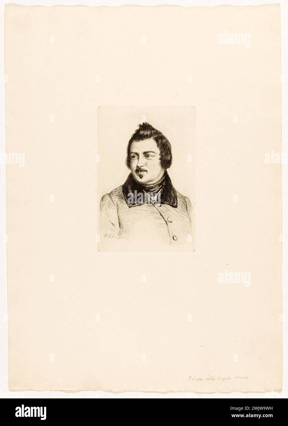 Lessore, Henri-Emile (1830-1895). "Balzac". Balzac, Honoré de (1799 ...