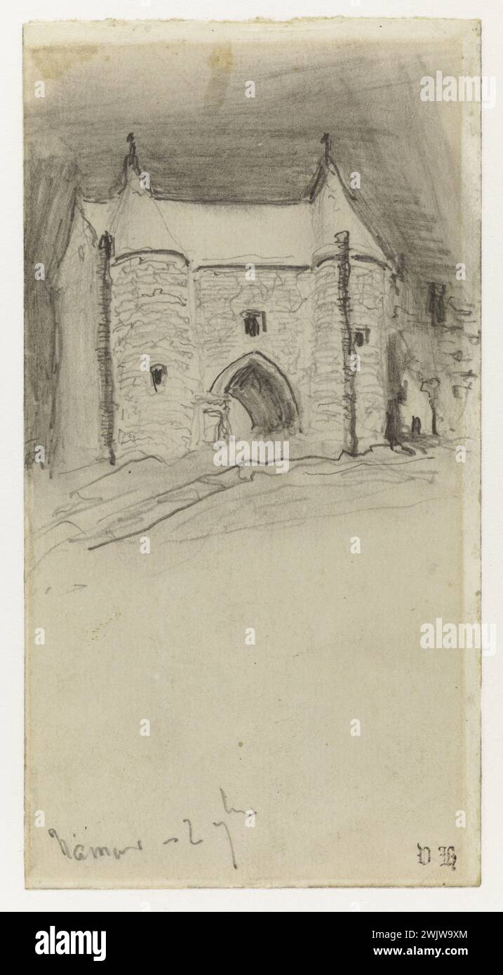 Victor Hugo (1802-1885). "Namur". Graphite mine. 1840. Paris, house of ...