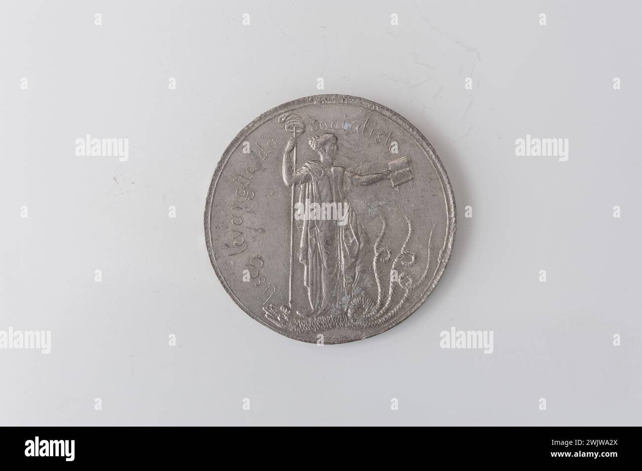 Silver gold token with wreath hi-res stock photography and images - Alamy