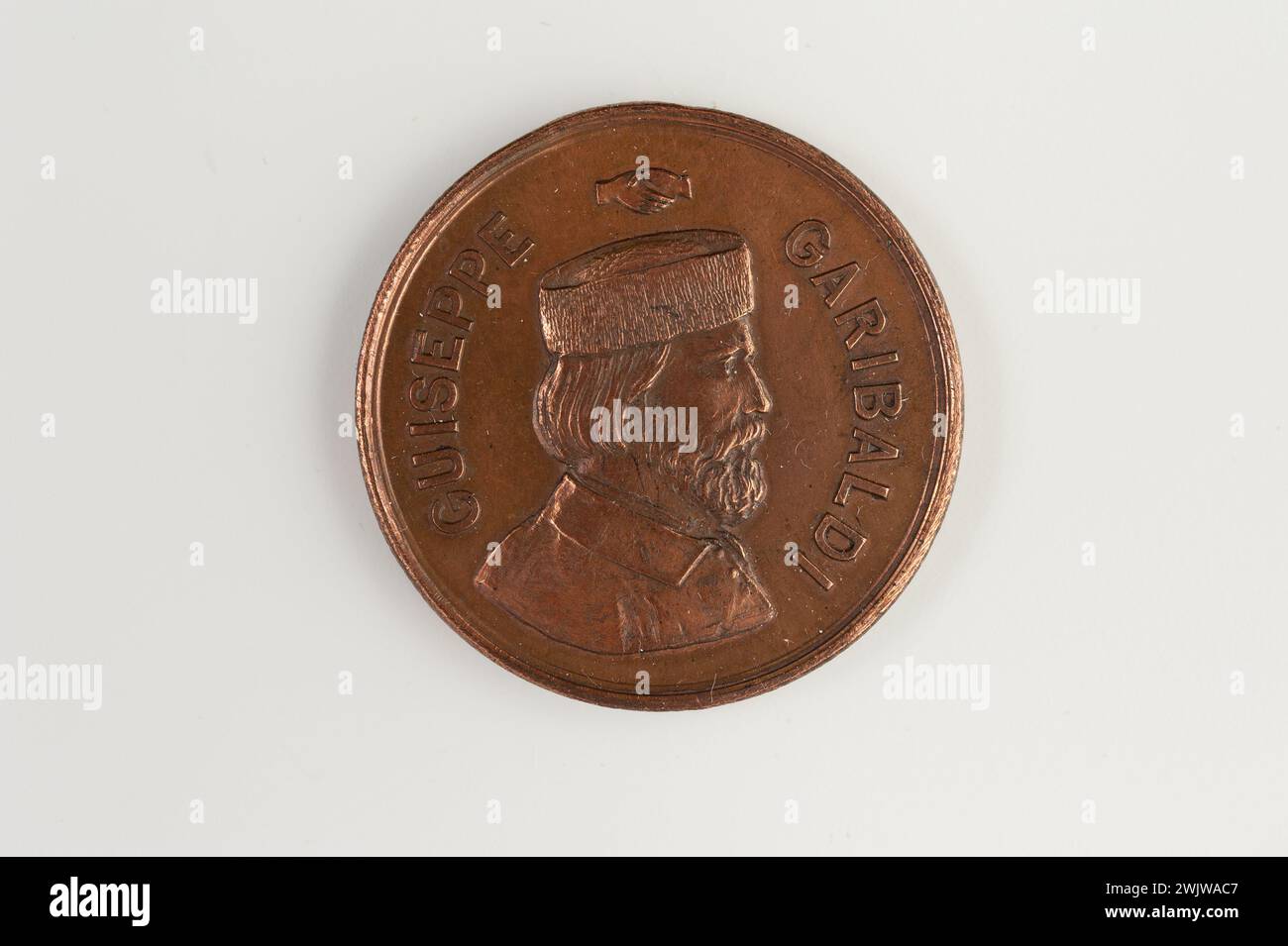 Carnavalet museum, medal collection Garibaldi bust right; Reverse ...