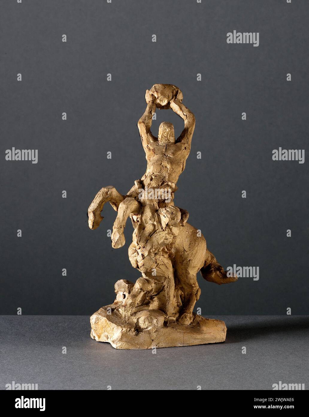 Aimé-Jules Dalou (1838-1902). "Centaur lapidant a man". Terracotta ...