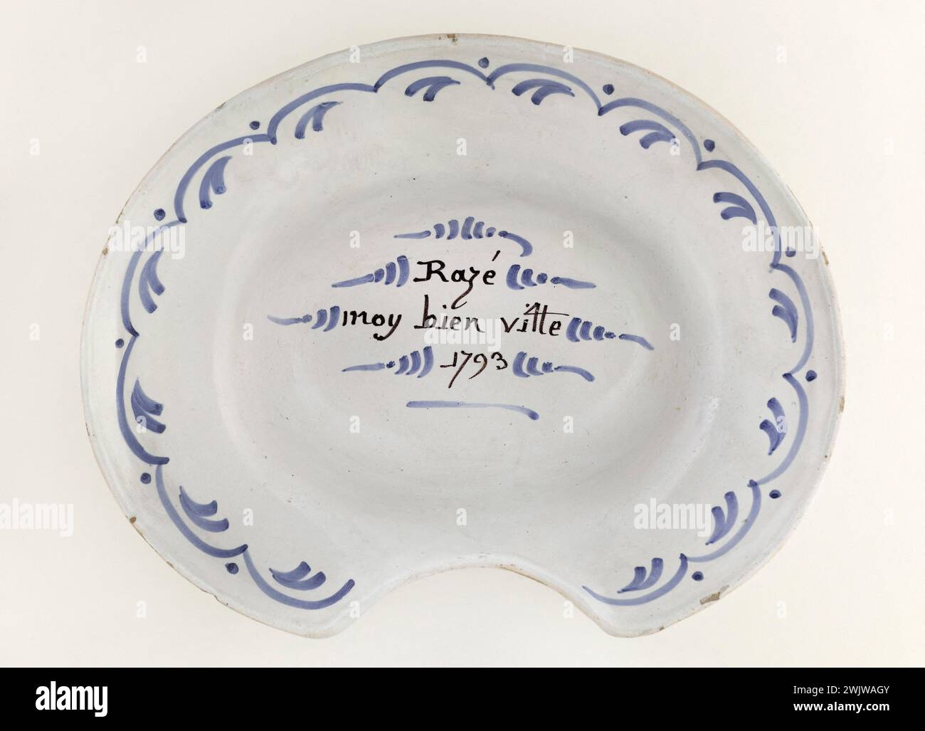 Anonymous. Beard dish "shave me soon". Earthenware. 1793. Paris ...
