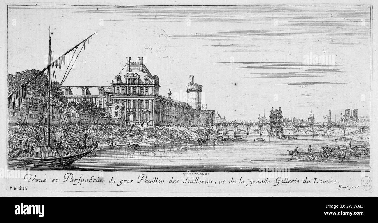 Israel Silvestre (1621-1691) and Israel Henriet (1590-1661). "View and ...