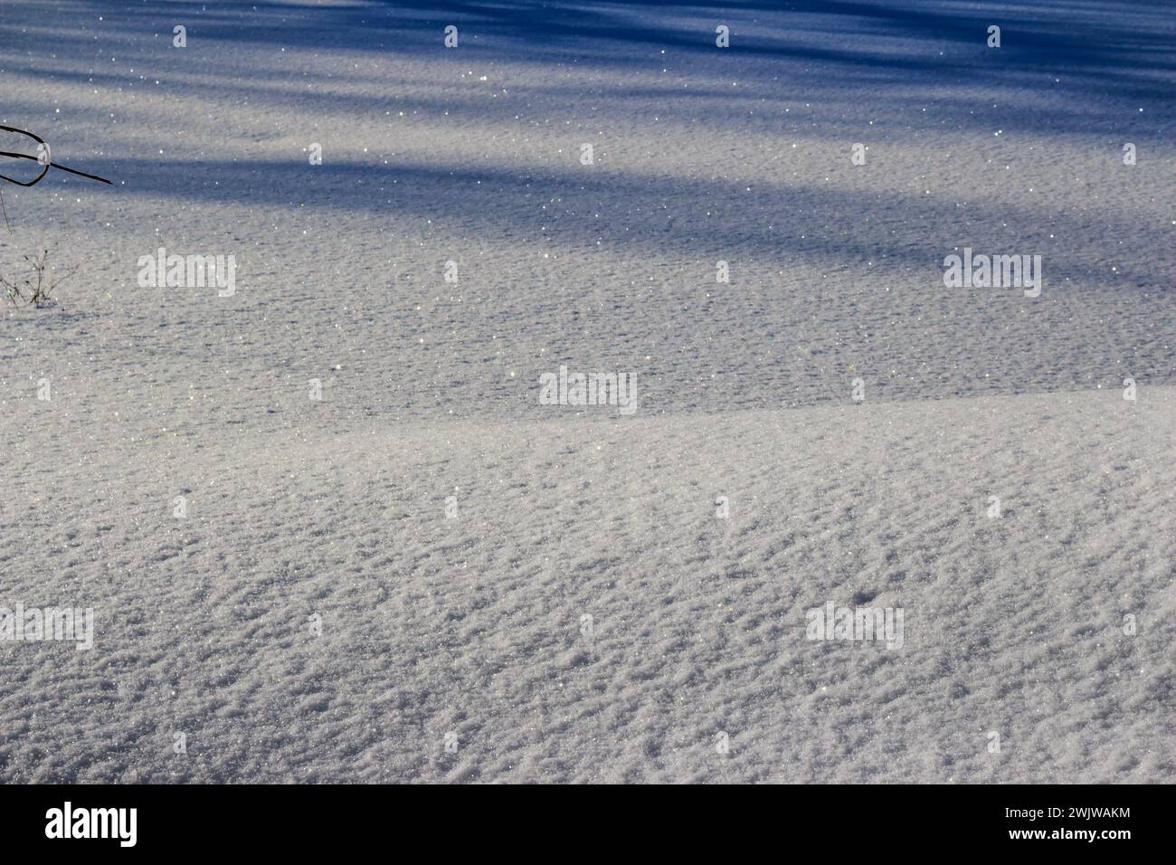 White pure snow shining in the sun, minimal winter background Stock ...