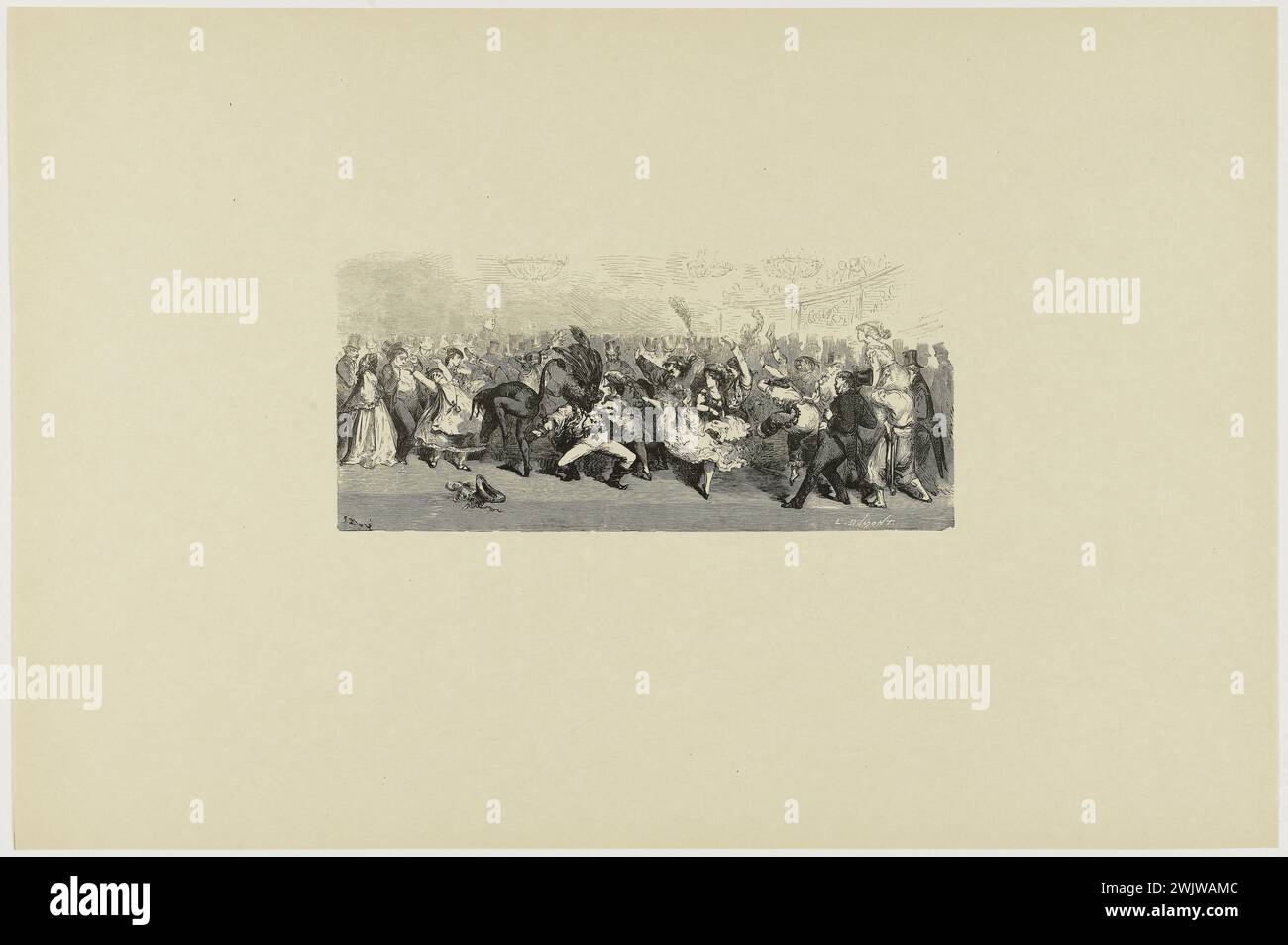 Gustave Doré (1832-1883). "The ball masked at the Opera, two in the ...