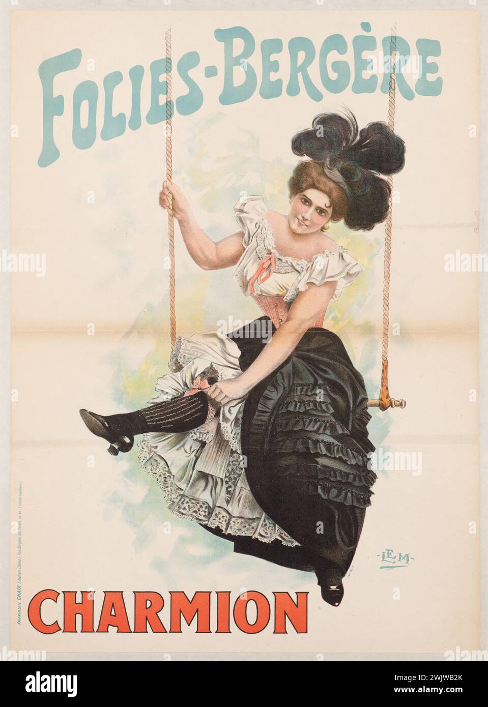 Lem, poster. Poster for the Folies-Bergère. Imprimerie Chaix (Ateliers ...