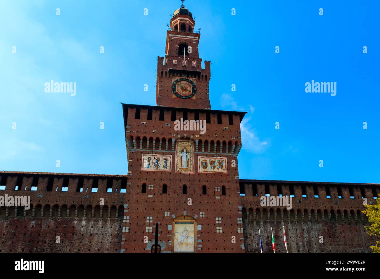 Sforza Castle (Castello Sforzesco) in Milan, Italy Stock Photo - Alamy