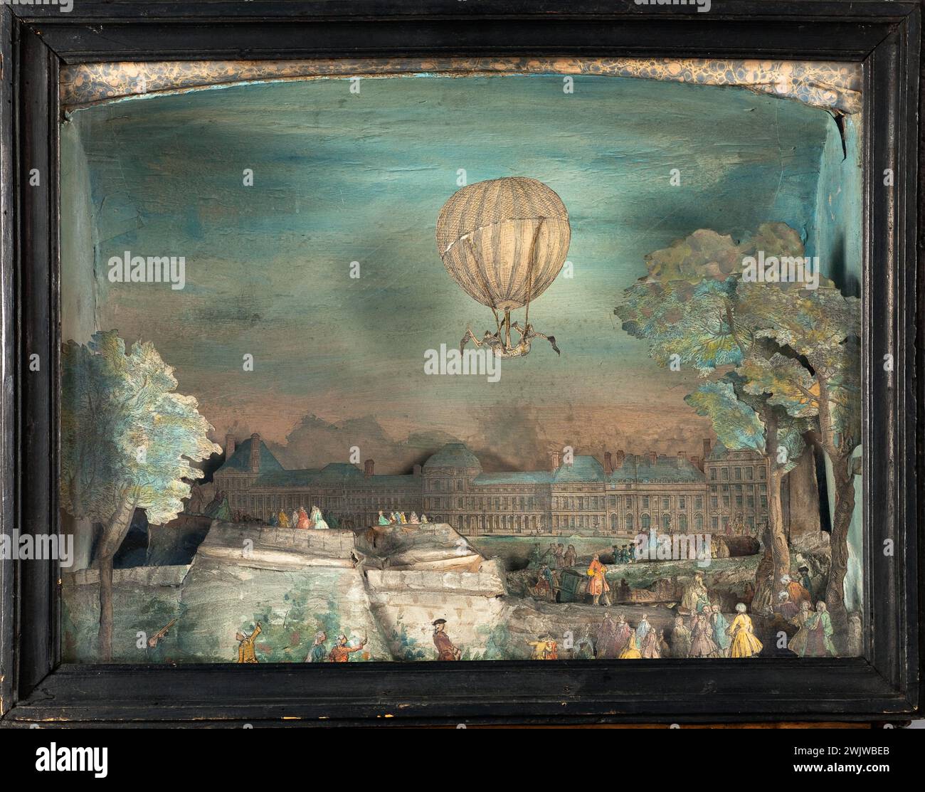 Anonymous. "Ascension of a tuileries ball in December 1783". Cardboard ...