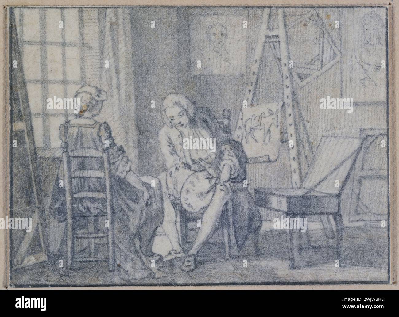 Charles-Nicolas Cochin (1715-1790). "Le Bast, illustration for the ...