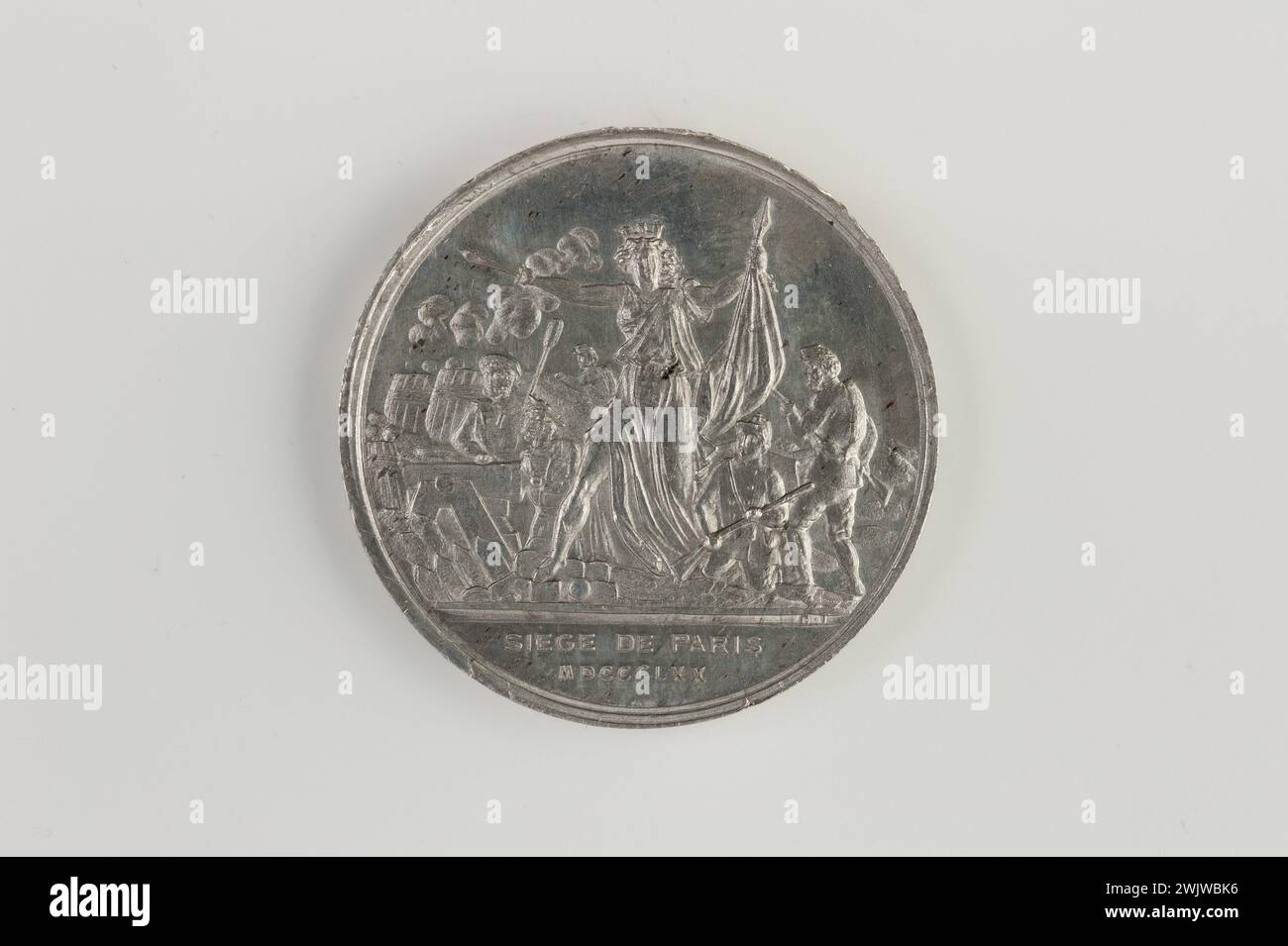 Carnavalet museum, medal collection Allegory right of Paris holding a ...