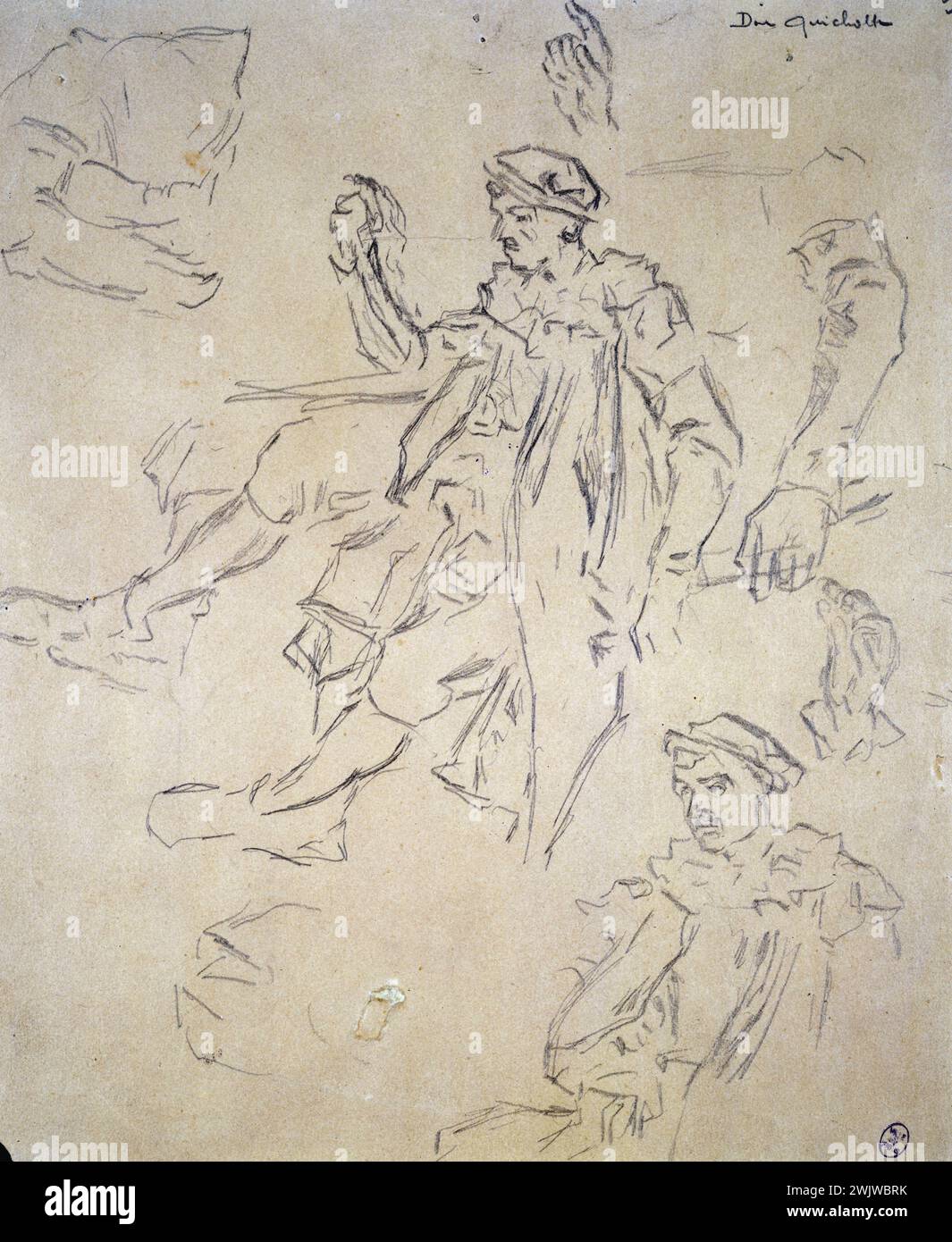 Virgin (Daniel Urrabieta ORTIZ Y VIRGER, dit). Drawing for Don Quixote ...