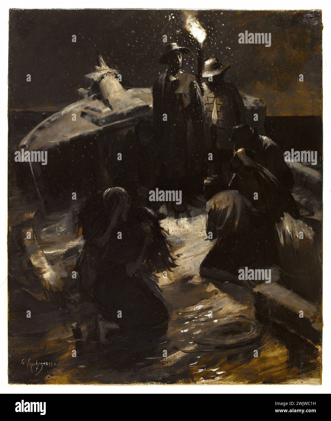 Georges-Antoine Rochegrosse (1859-1938). "The shipwreck". Illustration ...