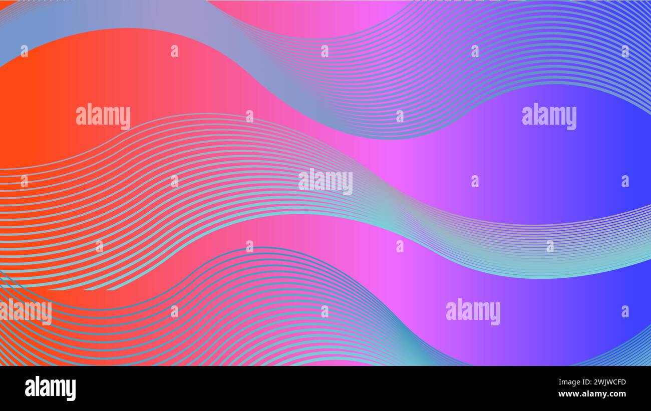 artillustration design concept background modern wavy geometry Stock ...