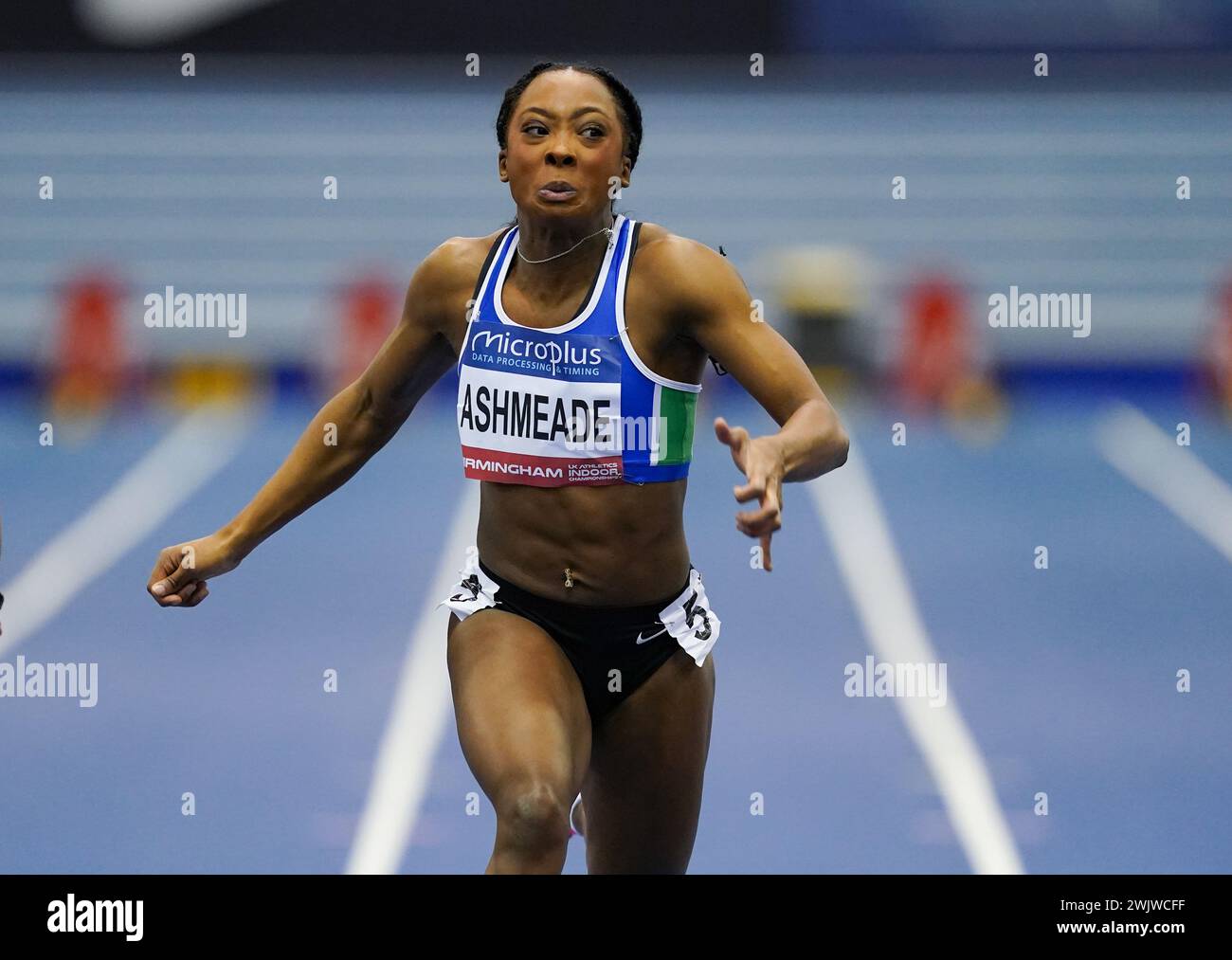 Leonie Ashmeade in the 60m - Women Heat 4 during day one of the 2024 ...