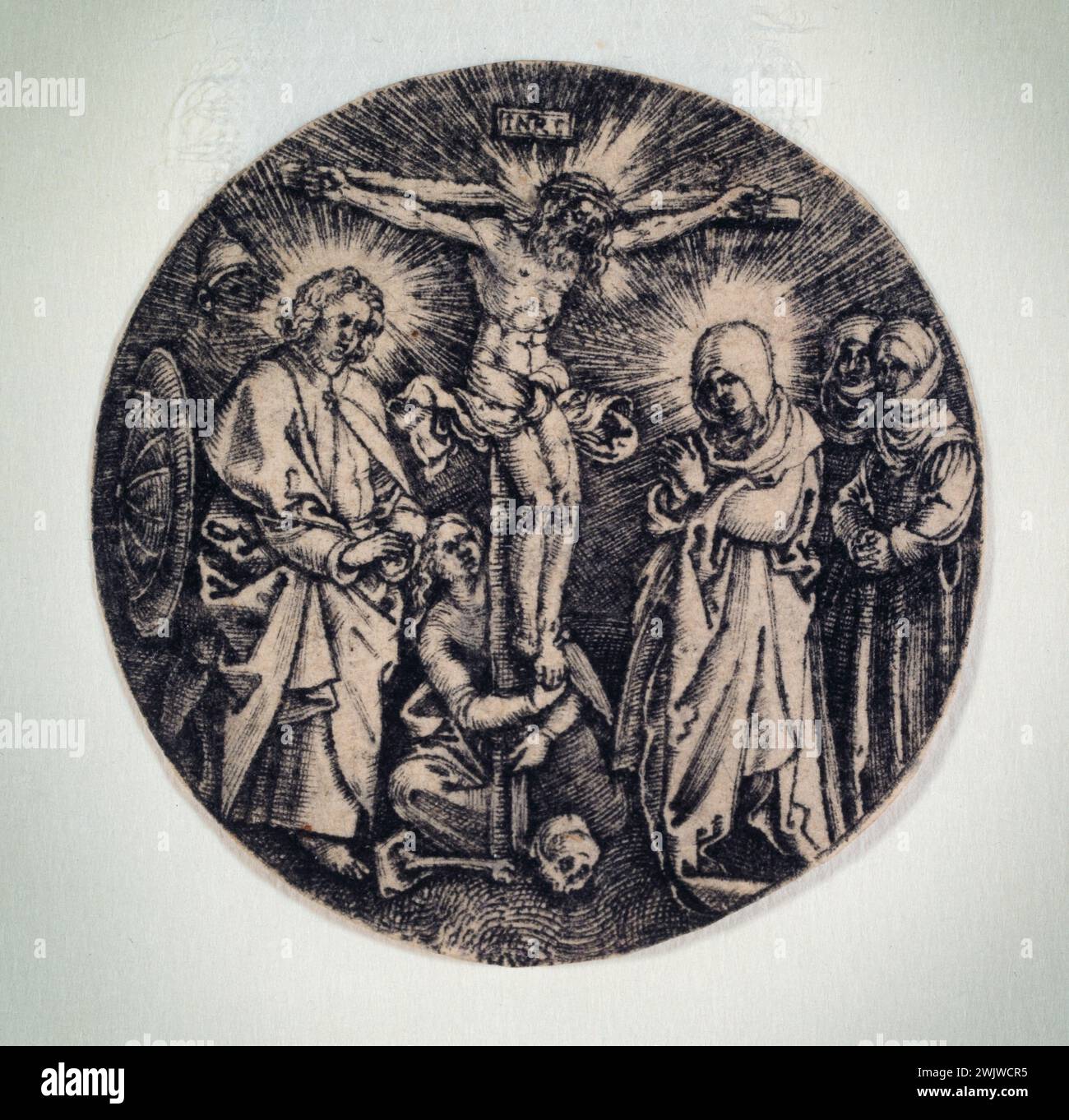 Albrecht Dürer (1471-1528). The little round crucifixion, called the "Maximilian sword knob ...