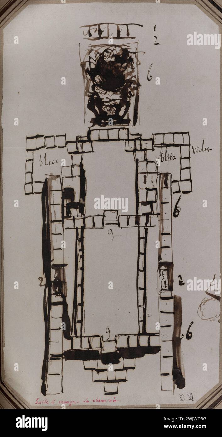 Victor Hugo. "untitled". Wike paper. 1864. Paris, house of Victor Hugo ...