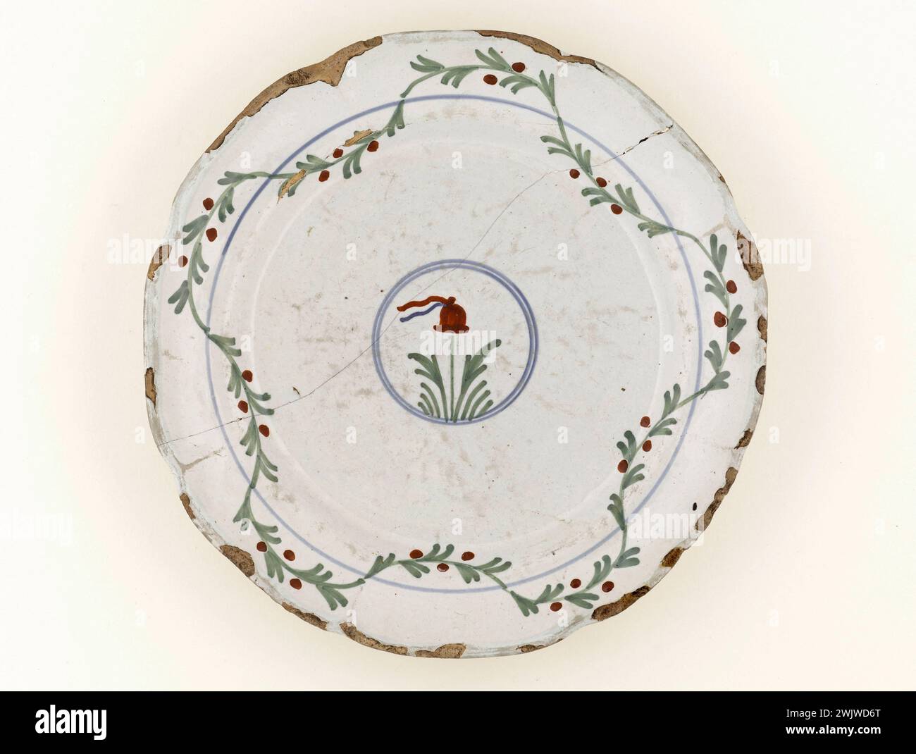 Anonymous. Plate with the Bonnet de la Liberté. Earthenware. Paris ...