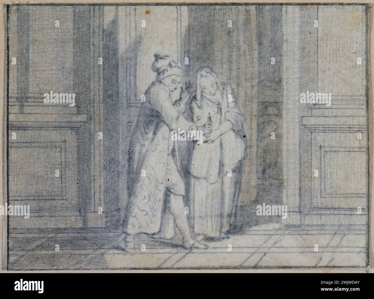 Charles-Nicolas Cochin (1715-1790). "Le Muletier, illustration for the ...