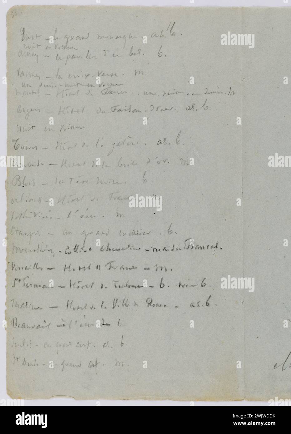 Victor Hugo (1802-1885). Travel book, from August 13 to 21, 1834 ...