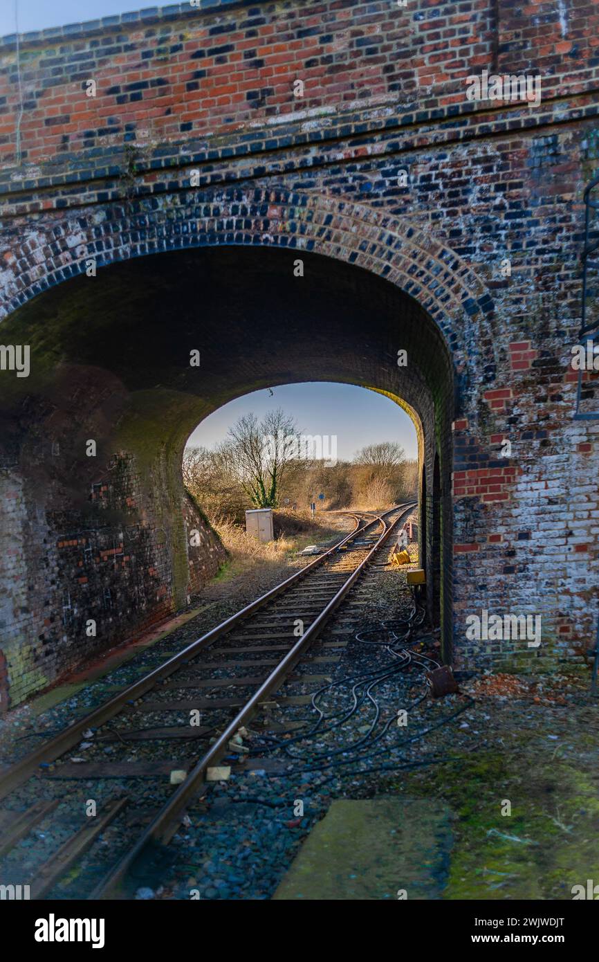 diesel powered railway line hatton station warwickshire england uk ...