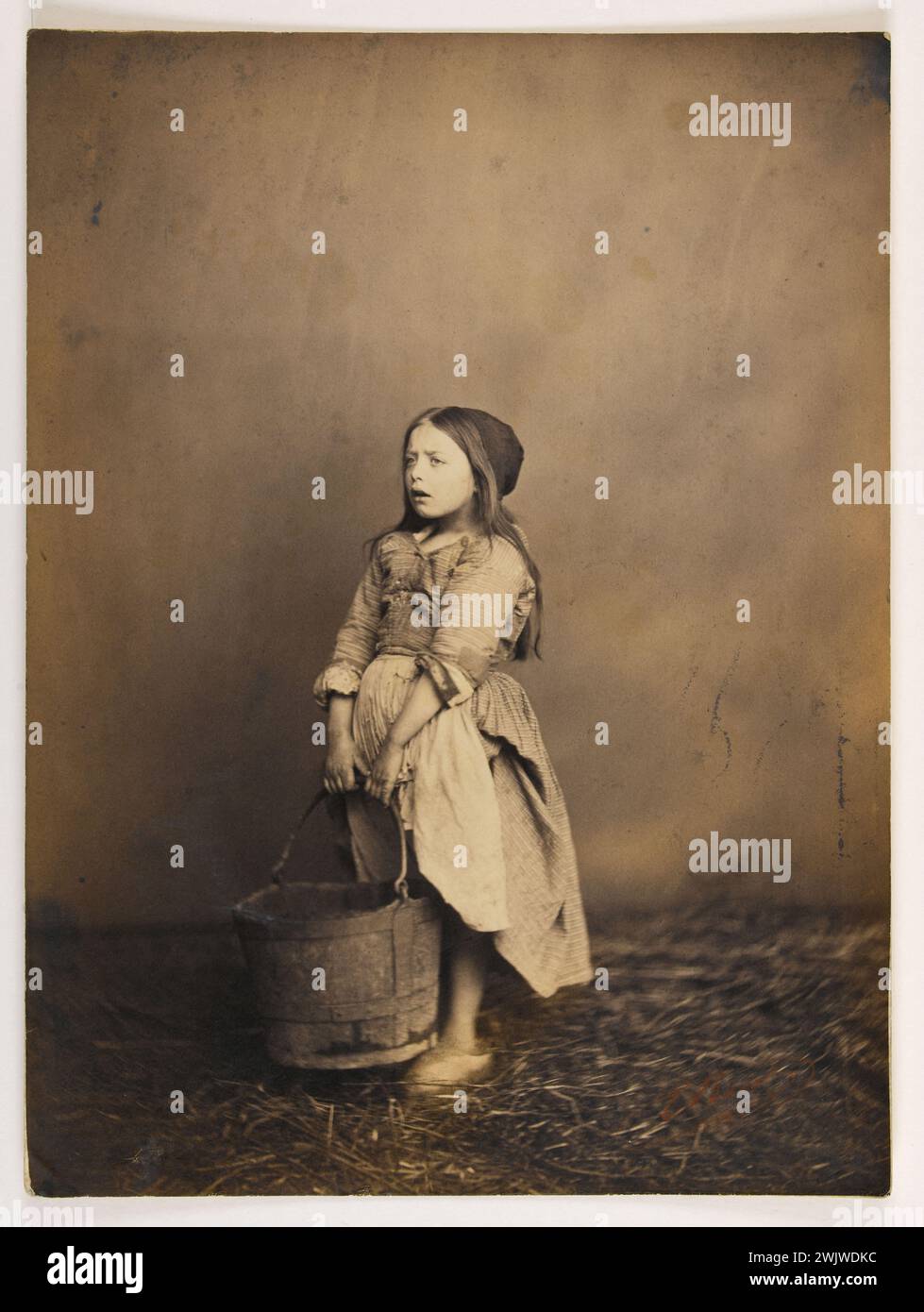 Cosette and her bucket ", 1862-1863. Photograph by Edmond Bacot (1814 ...