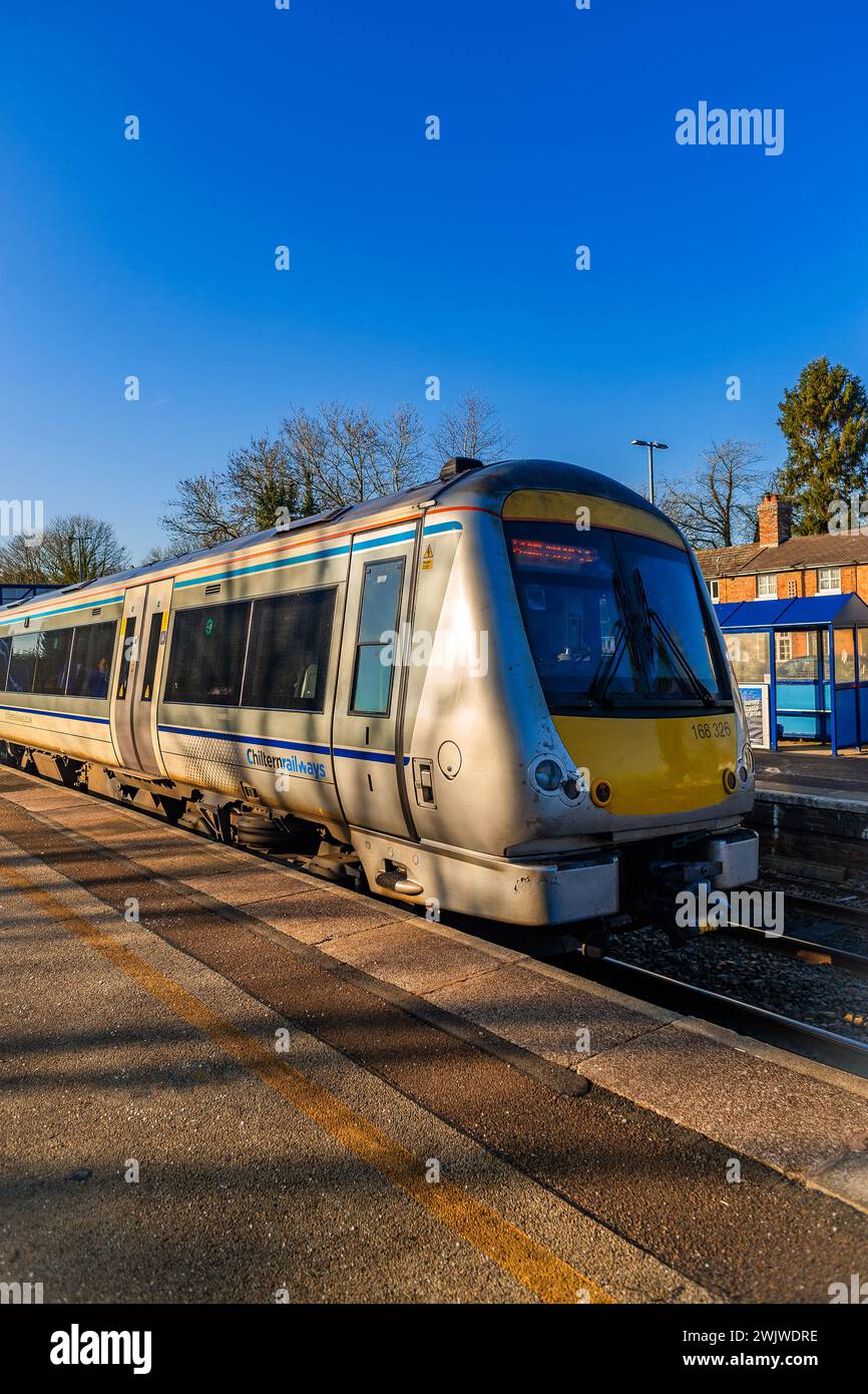 diesel powered railway line hatton station warwickshire england uk ...