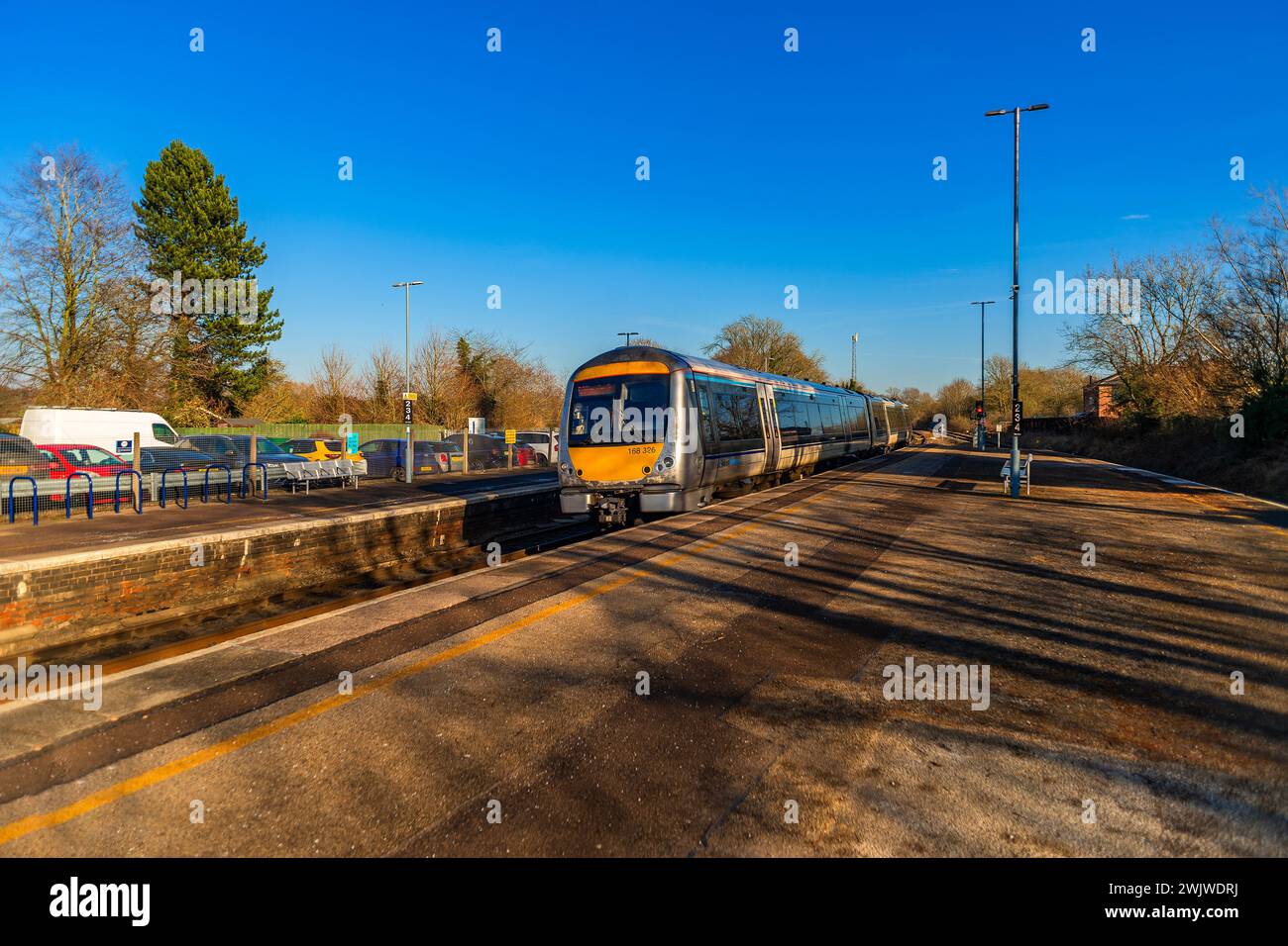 diesel powered railway line hatton station warwickshire england uk ...