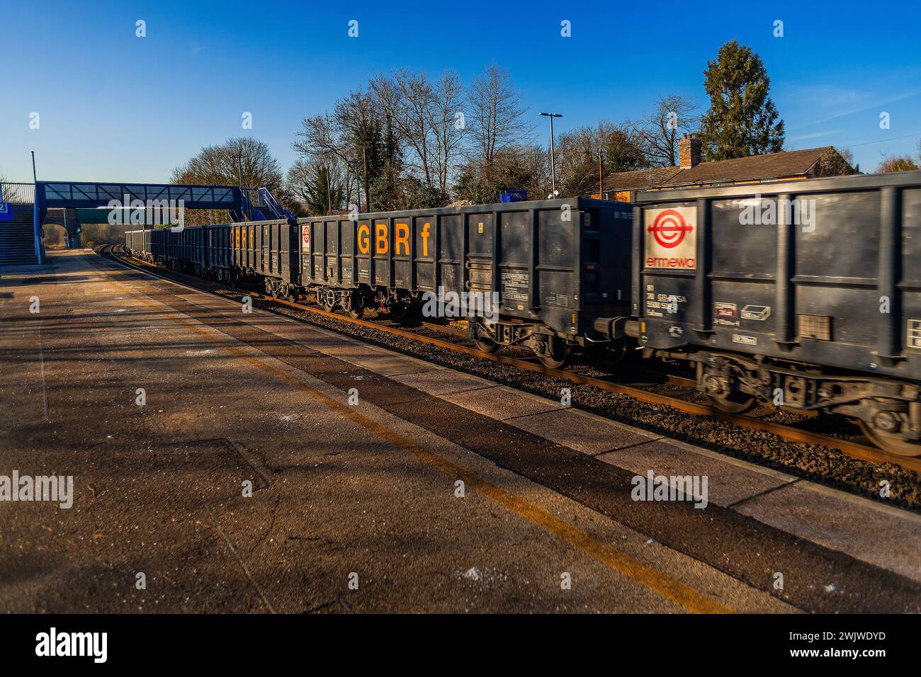 diesel powered railway line hatton station warwickshire england uk ...
