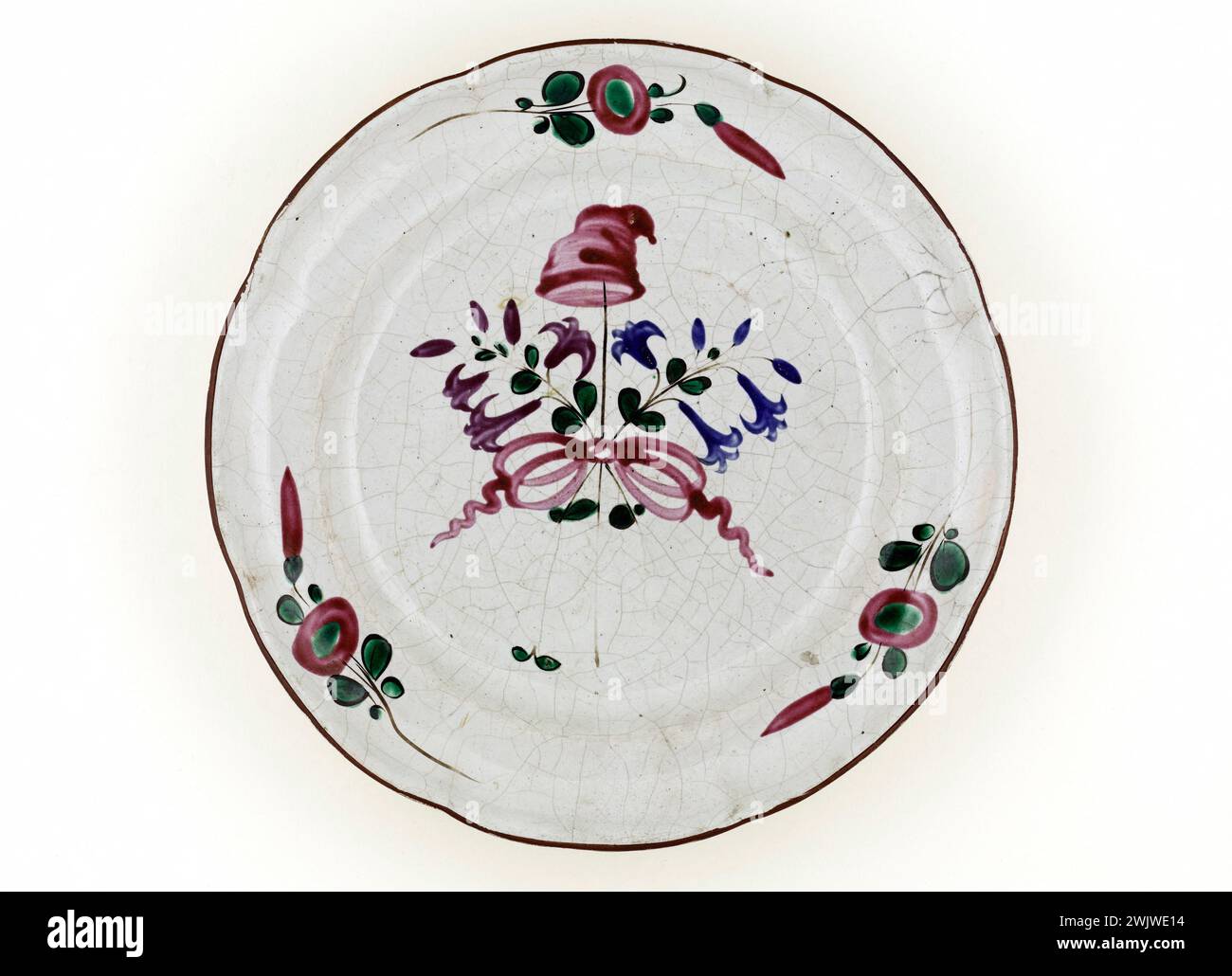 Anonymous. Plate with the Bonnet de la Liberté. Earthenware. Paris ...