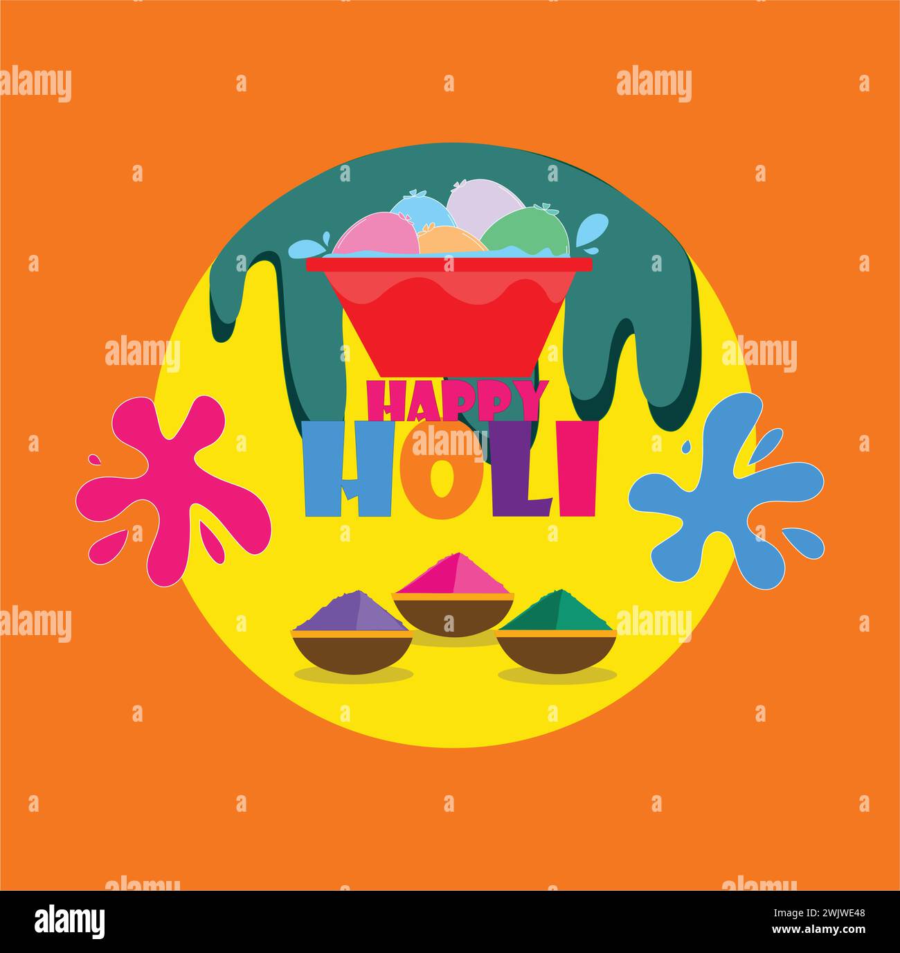 Hindu Holi Festival Poster Stock Vector Image & Art - Alamy