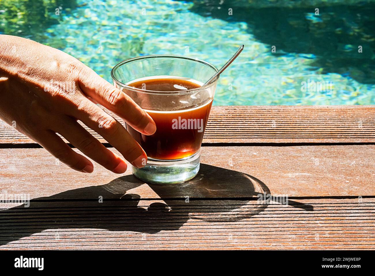 Floating pool lady hi-res stock photography and images - Alamy