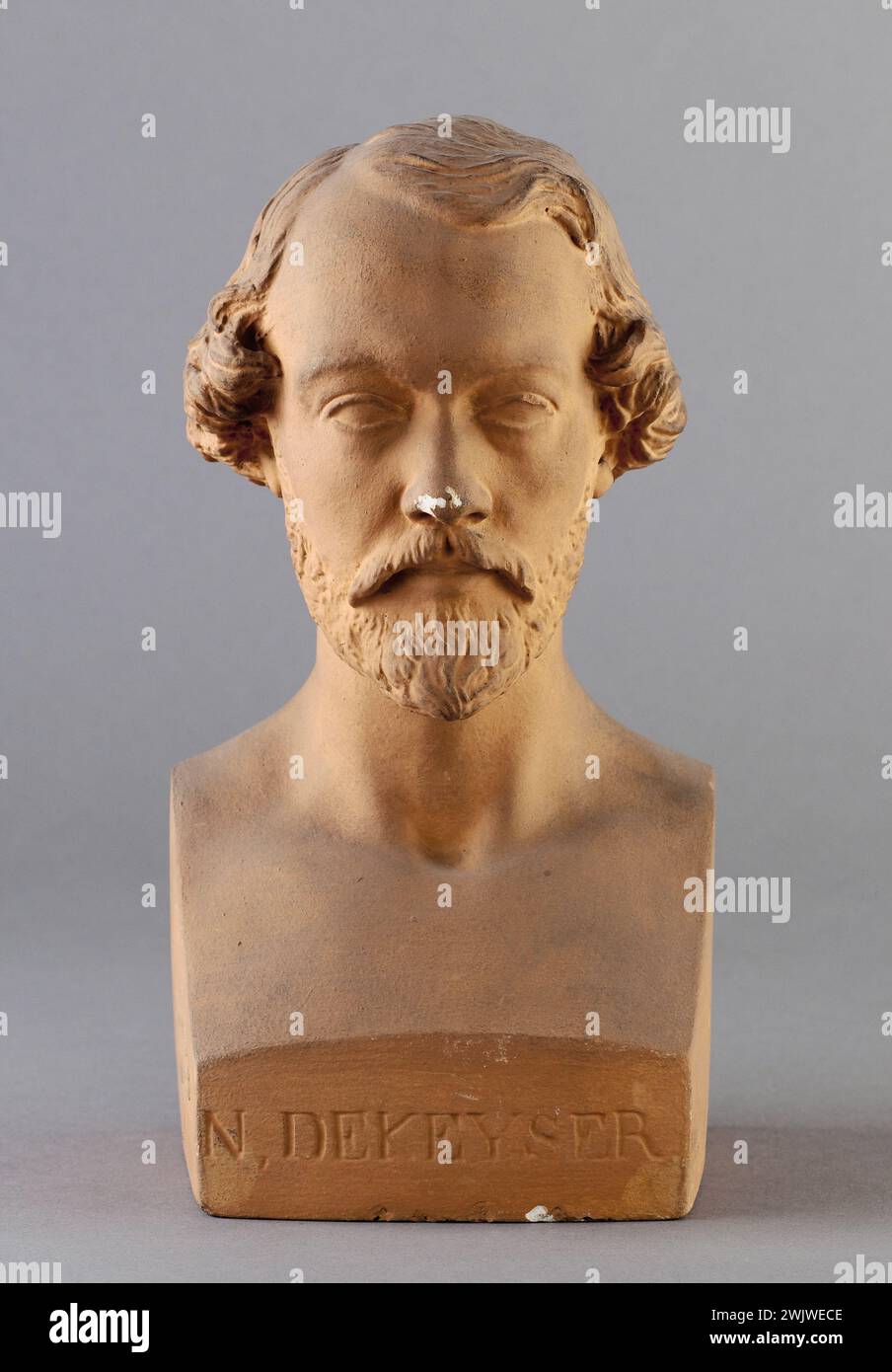 Jean-Pierre Dantan (1800-1869), said Dantan the young. Serious portrait ...