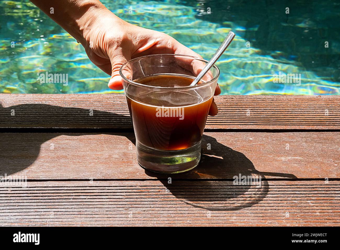 Floating pool lady hi-res stock photography and images - Alamy