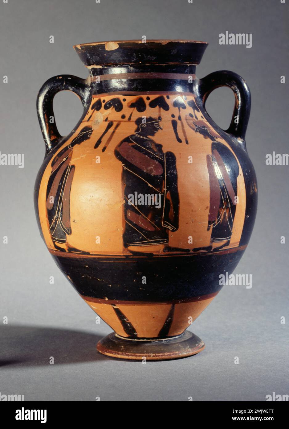 Painter of the Louvre F6. "Attic amphora with black figures". Ceramics ...