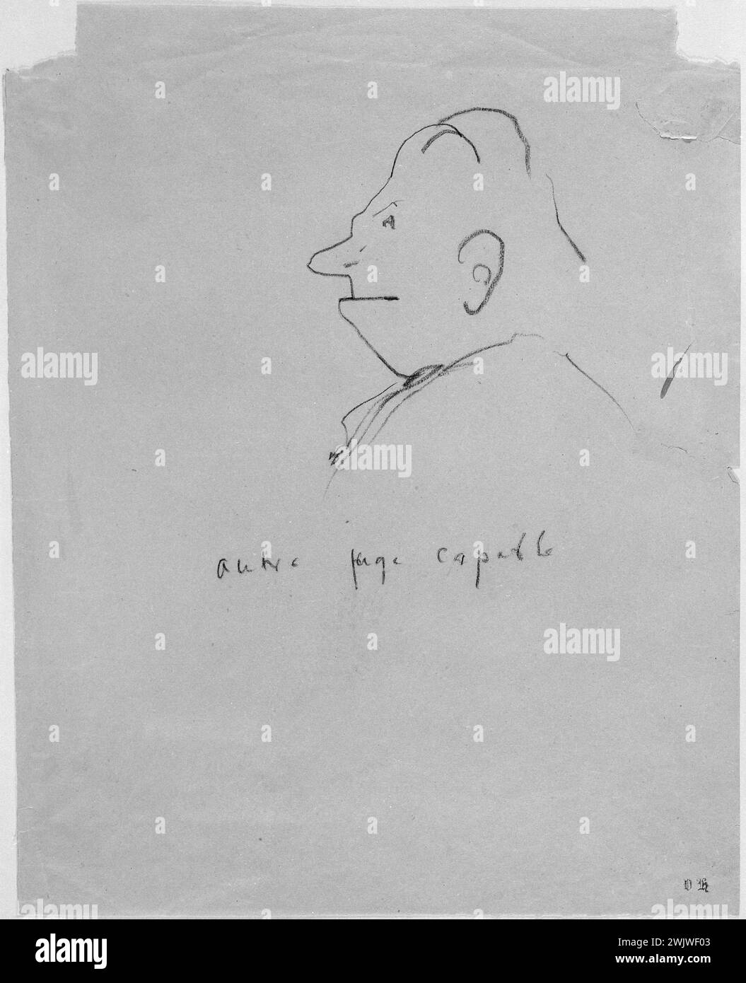 Victor Hugo (1802-1885). "Another capable judge". Lithographic pencil ...