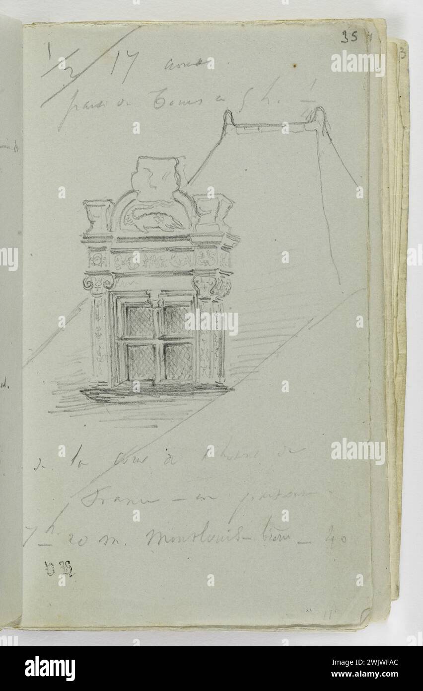 Victor Hugo (1802-1885). "From the court of the Hôtel de France ...