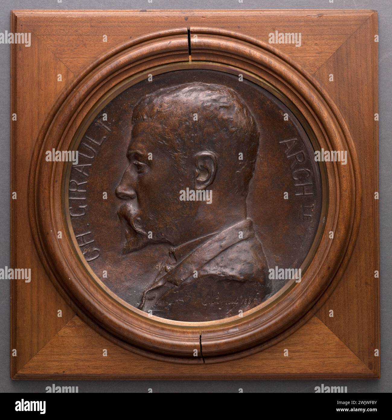 Emile Peynot. Portrait of Charles Girault. Medallion. 1885. Museum of ...
