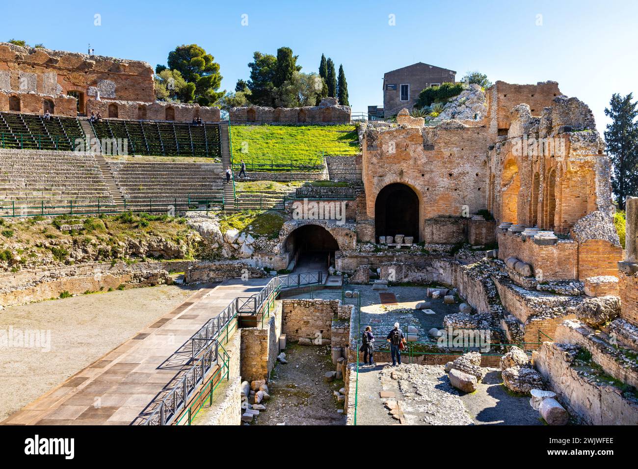 Taormina, Sicily, Italy - February 15, 2023: Greek and Roman period ...