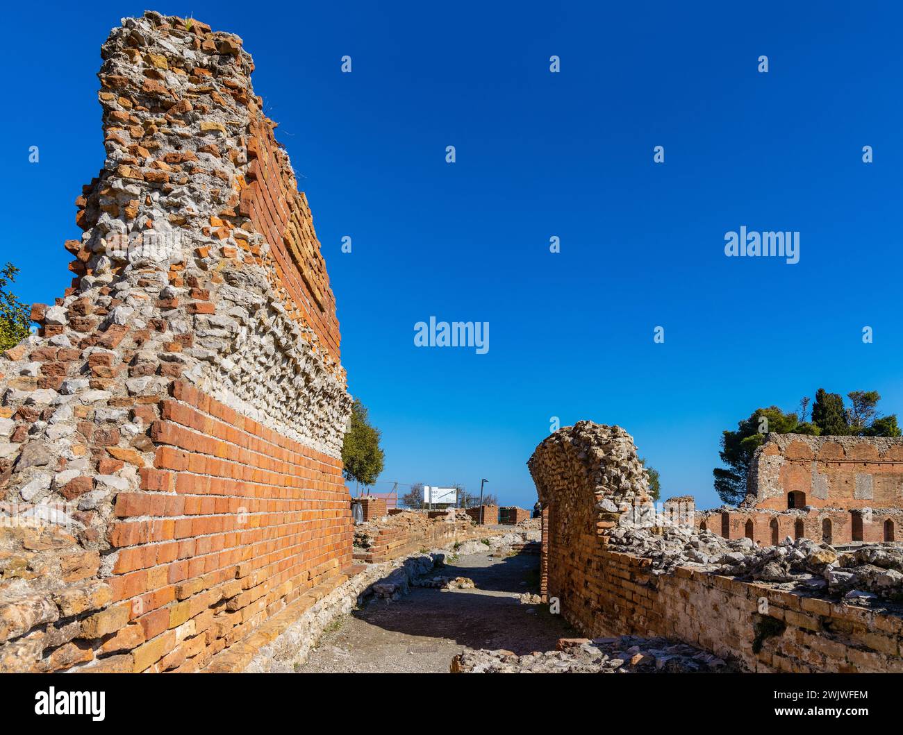 Taormina, Sicily, Italy - February 15, 2023: Greek and Roman period ...