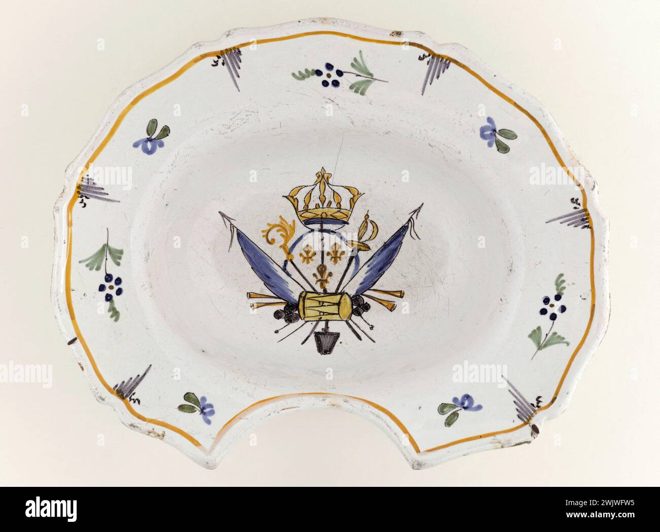 Anonymous. Flag beard dish. Earthenware. 1789-1792. Paris, Carnavalet ...