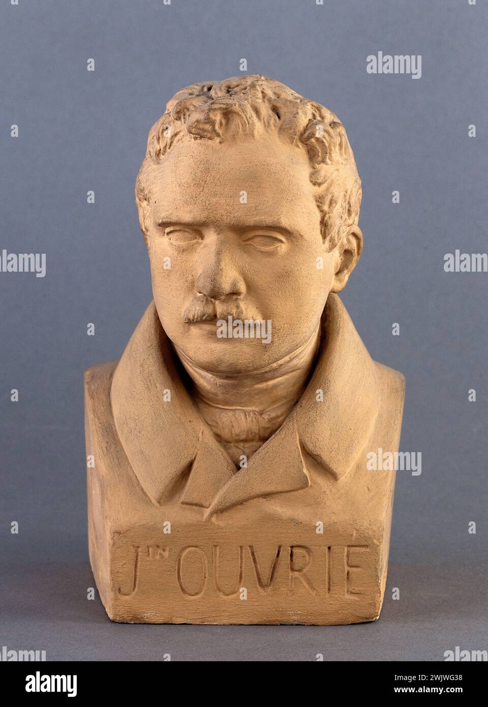 Jean-Pierre Dantan (dit Dantan young). Serious portrait of Pierre ...