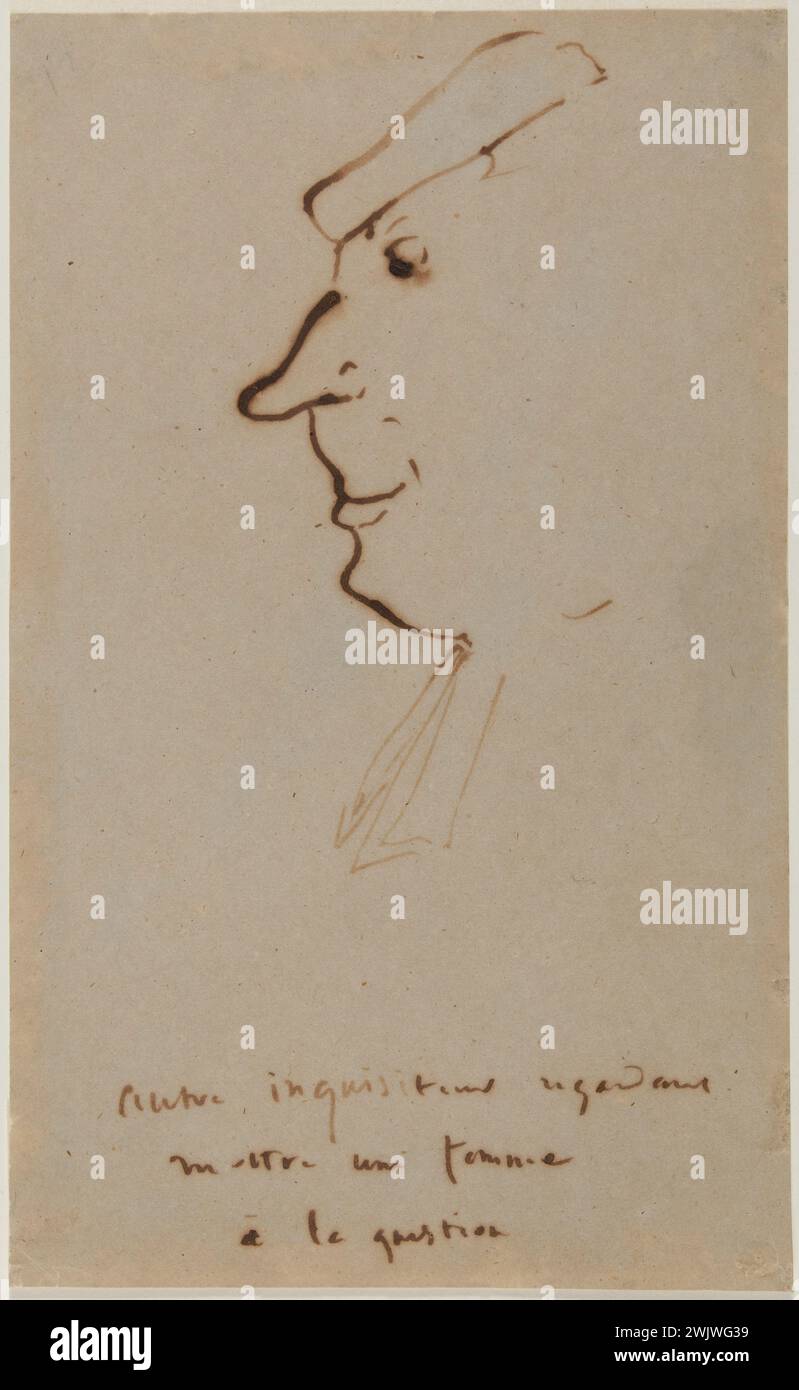 Victor Hugo. "Another inquisitor watching a woman to the question ...