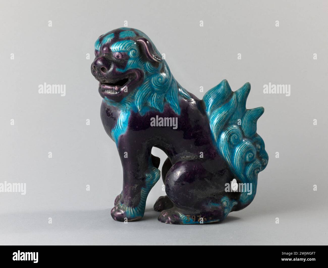 Lion. Sandstone with turquoise and dark purple glaze. Paris, Cernuschi ...