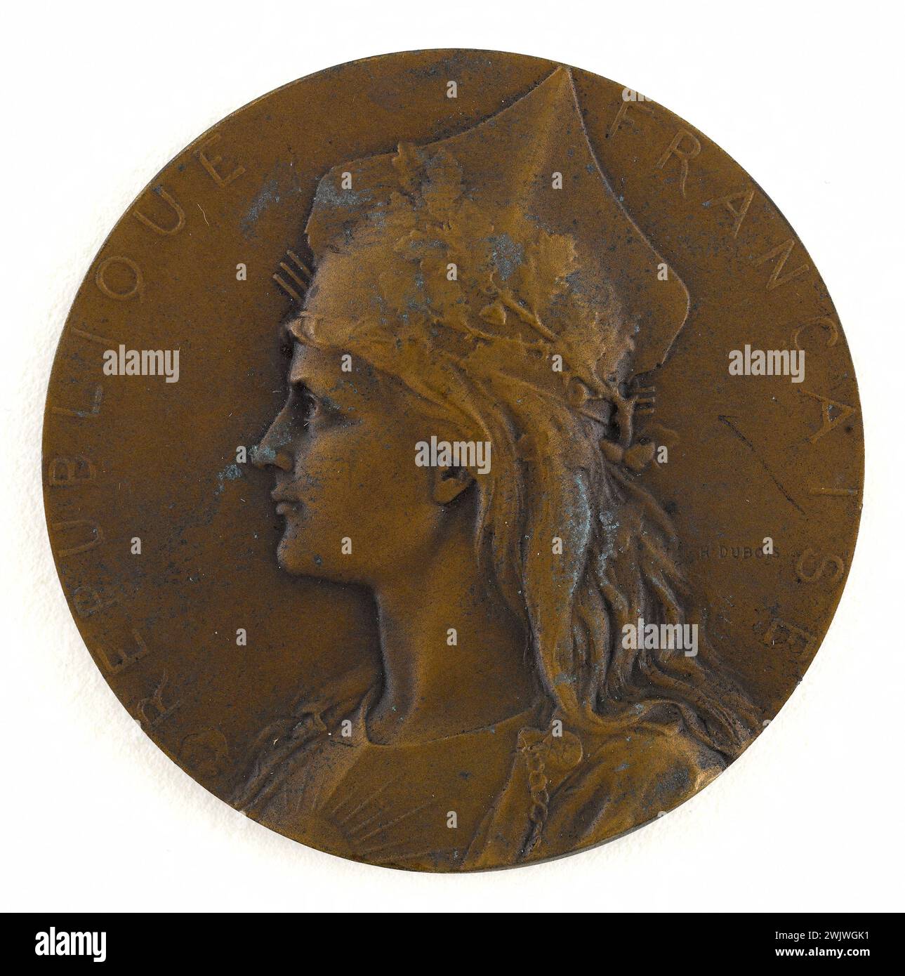 Henri Alfred Auguste Dubois (1859-1943). "Republic medal with Gallic ...