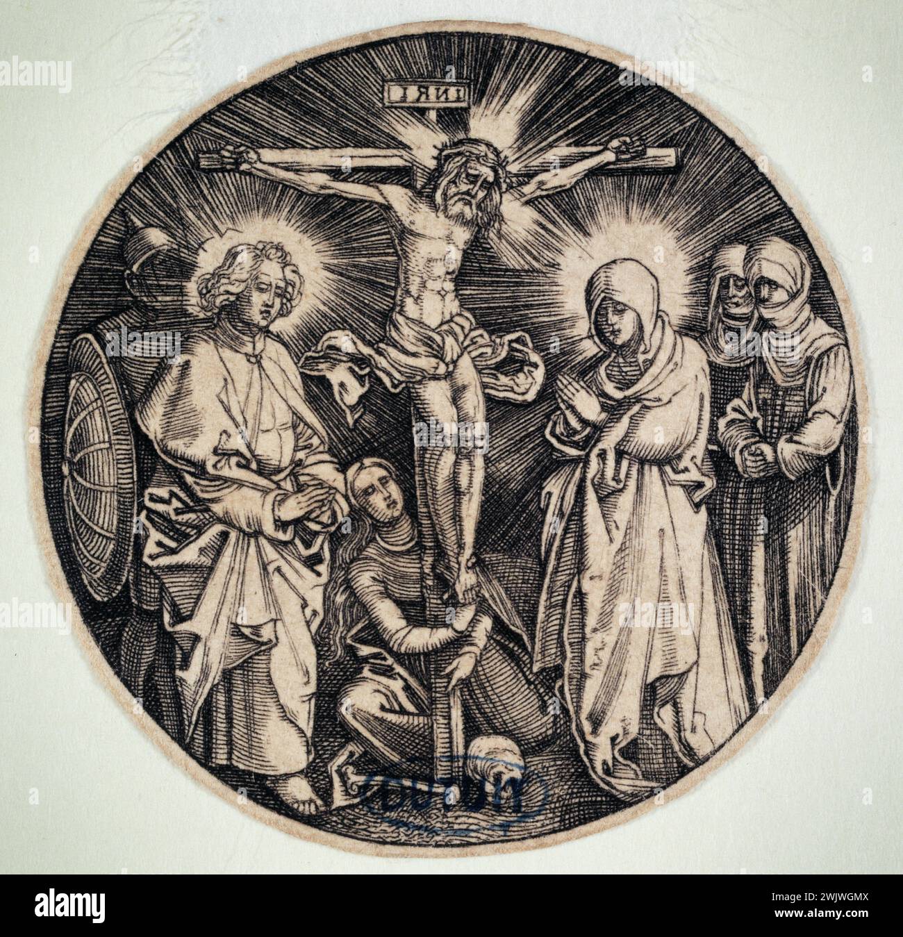Albrecht Dürer (1471-1528). The little round crucifixion, called the "Maximilian sword knob ...