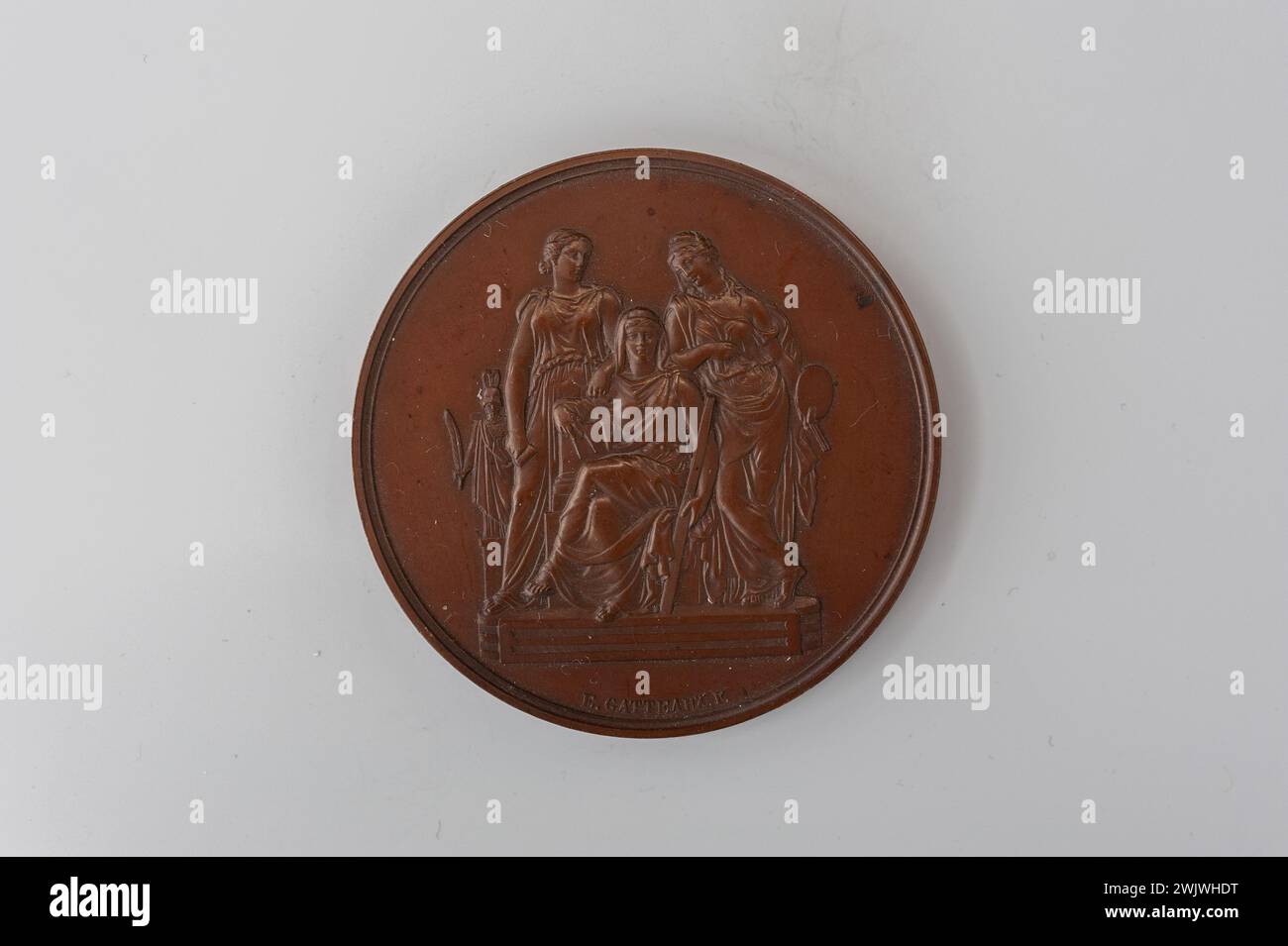Carnavalet museum, medal collection Straight on a pedestal, the ...