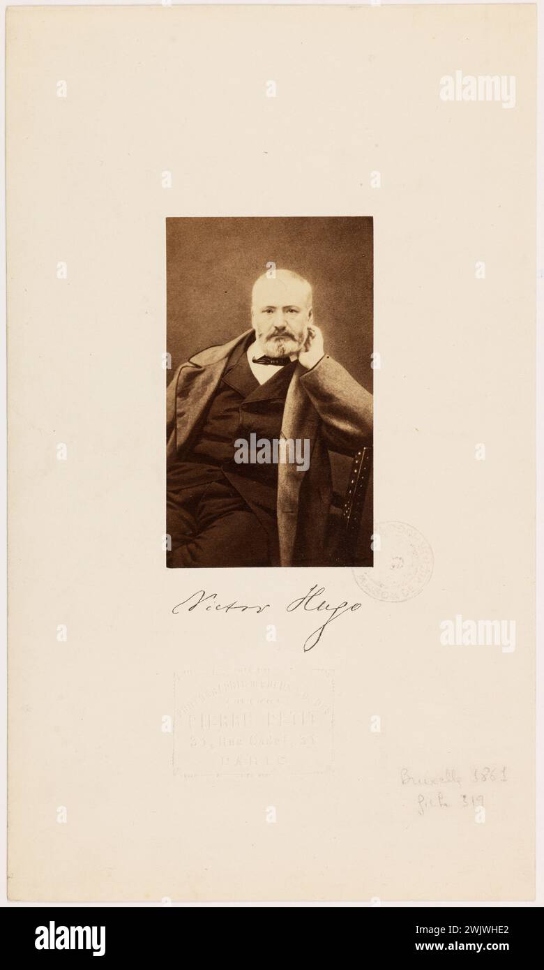 Radoux, Gilbert Louis. "Victor Hugo in Brussels". Albumin paper draw ...