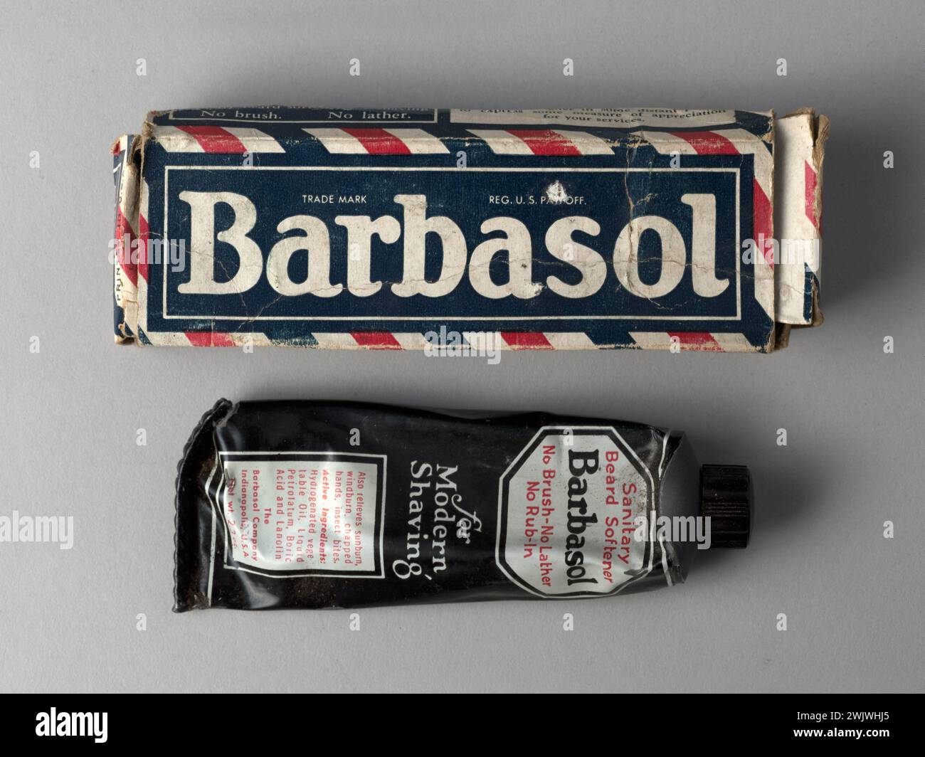 War 1939-1945. Tube of shaving cream. General Leclerc Museum of ...