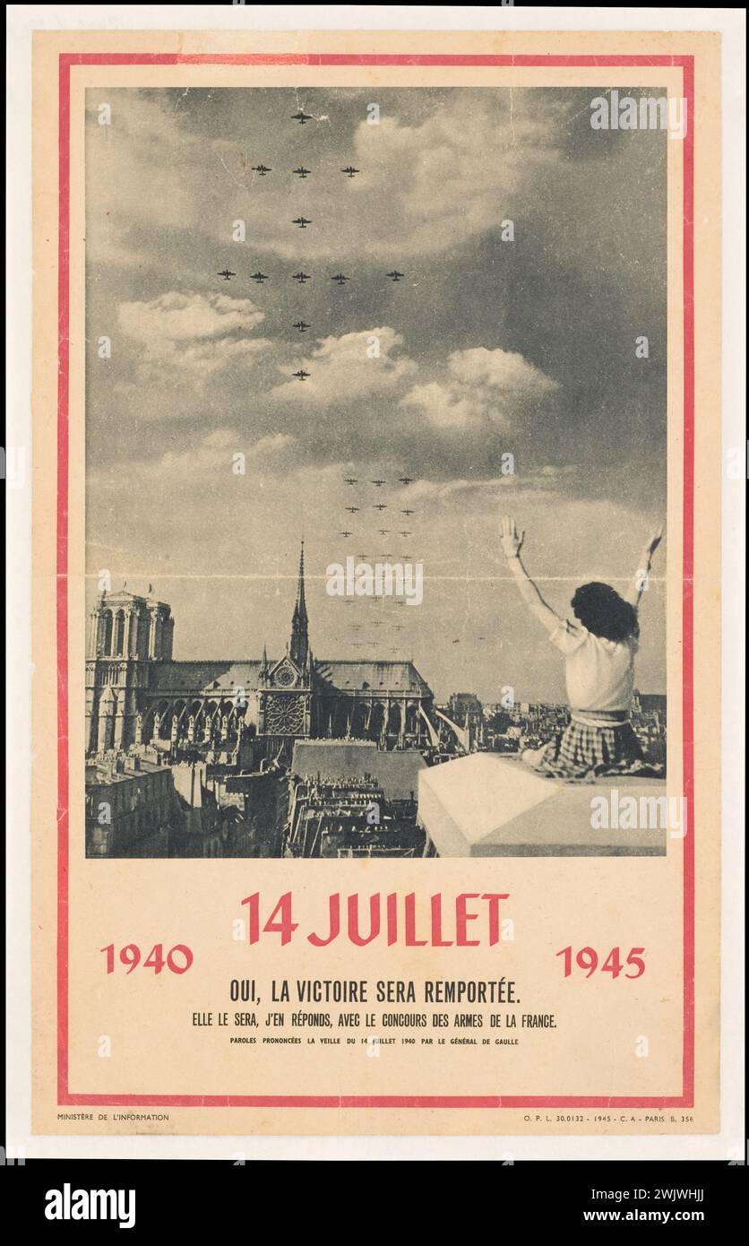 War 1939-1945. "July 14, 1940-1945. Yes, the victory will be won. She ...